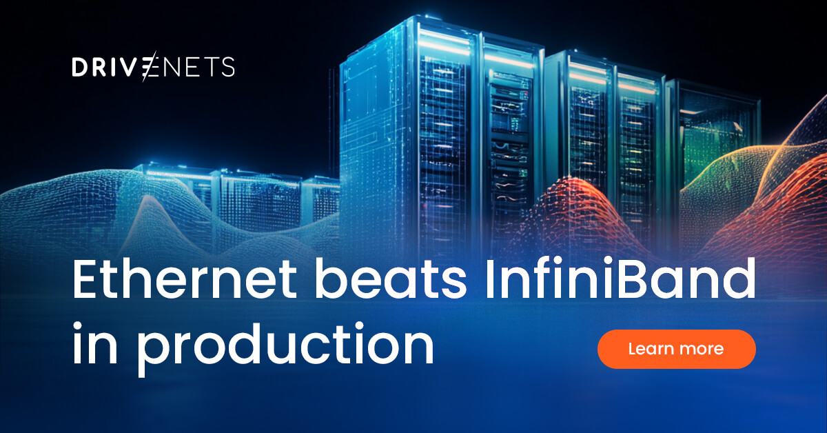 Ethernet beats InfiniBand in production. See the numbers